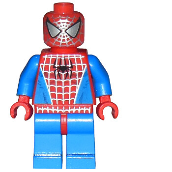 Minifigure: Spider-Man 1 (Blue Arms and Legs and Silver Webbing ...