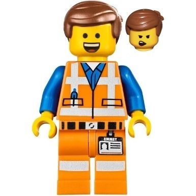 Minifigure: Emmet (Wide Smile with Teeth and Tongue), tlm072 | The Minifig Shop