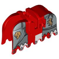 Part: Horse Barding (Ruffled Edge with Gold Lions and Silver Plate ...