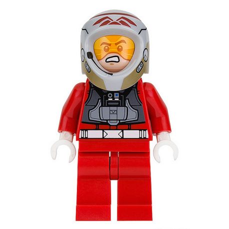 Minifigure: Rebel Pilot A-wing (Open Helmet, Red Jumpsuit), sw0757 ...