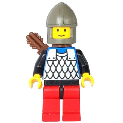 Minifigure: Scale Mail - Blue, Red Legs with Black Hips, Dark Gray Chin ...