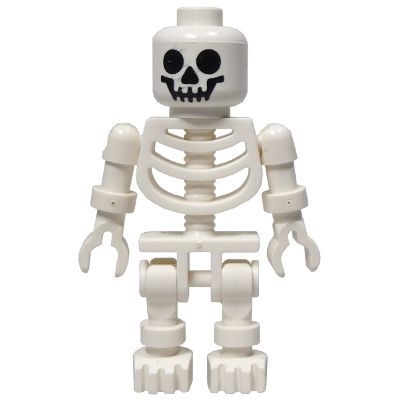 Minifigure: Skeleton - Standard Skull, Floppy Arms, gen001 | The ...