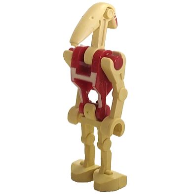 Minifigure: Security Battle Droid - Dark Red Torso with Tan Insignia ...
