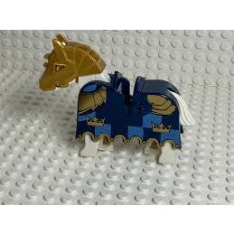 Animal: Horse Barding, Ruffled Edge with Gold Crowns and Gold Plate ...