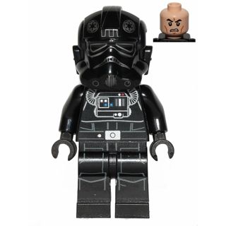 Minifigure: Imperial TIE Fighter Pilot - Light Nougat Head, Scowl ...