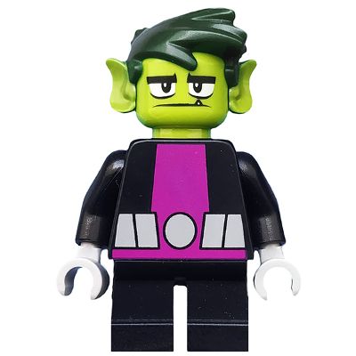 Minifigure: Beast Boy (Lime Head, Short Legs), dim049 | The Minifig Shop