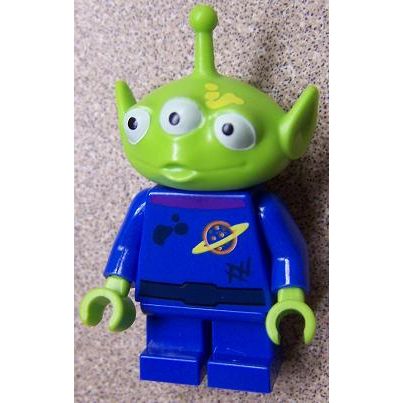Minifigure: Pizza Planet Alien (Yellow Face Splotch, Toy Story), toy015 ...