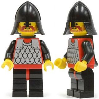Minifigure: Scale Mail - Red with Black Arms, Black Legs with Red Hips ...