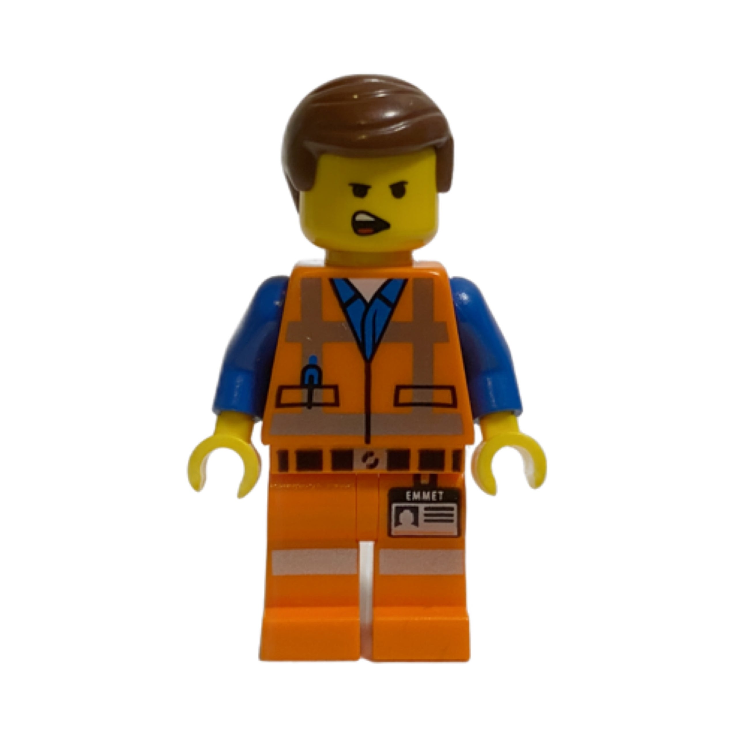 Minifigure: Emmet (Wide Smile with Teeth and Tongue), tlm072 | The Minifig Shop
