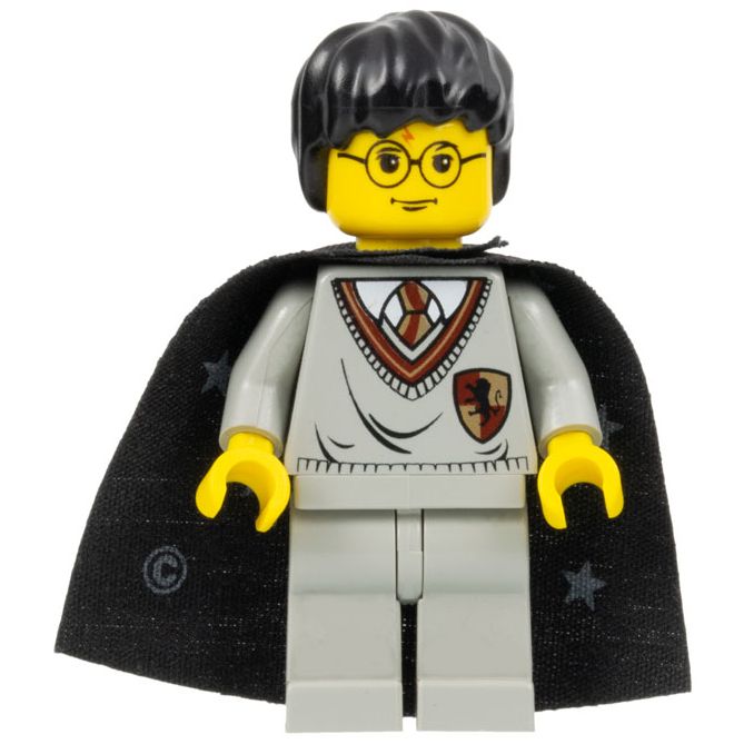 Minifigure: Harry Potter (Gryffindor Shield Torso, Black Cape with ...