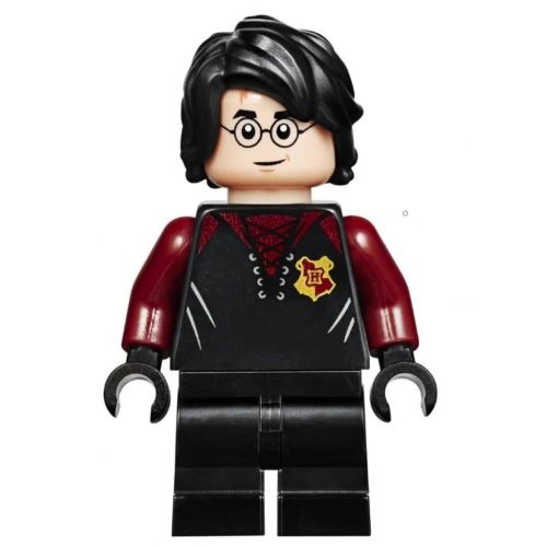 Minifigure: Harry Potter (Black and Dark Red Uniform, Medium Legs ...