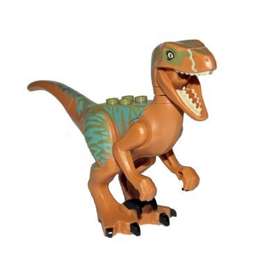Animal: Dinosaur Raptor / Velociraptor with Olive Green Back and Sand ...