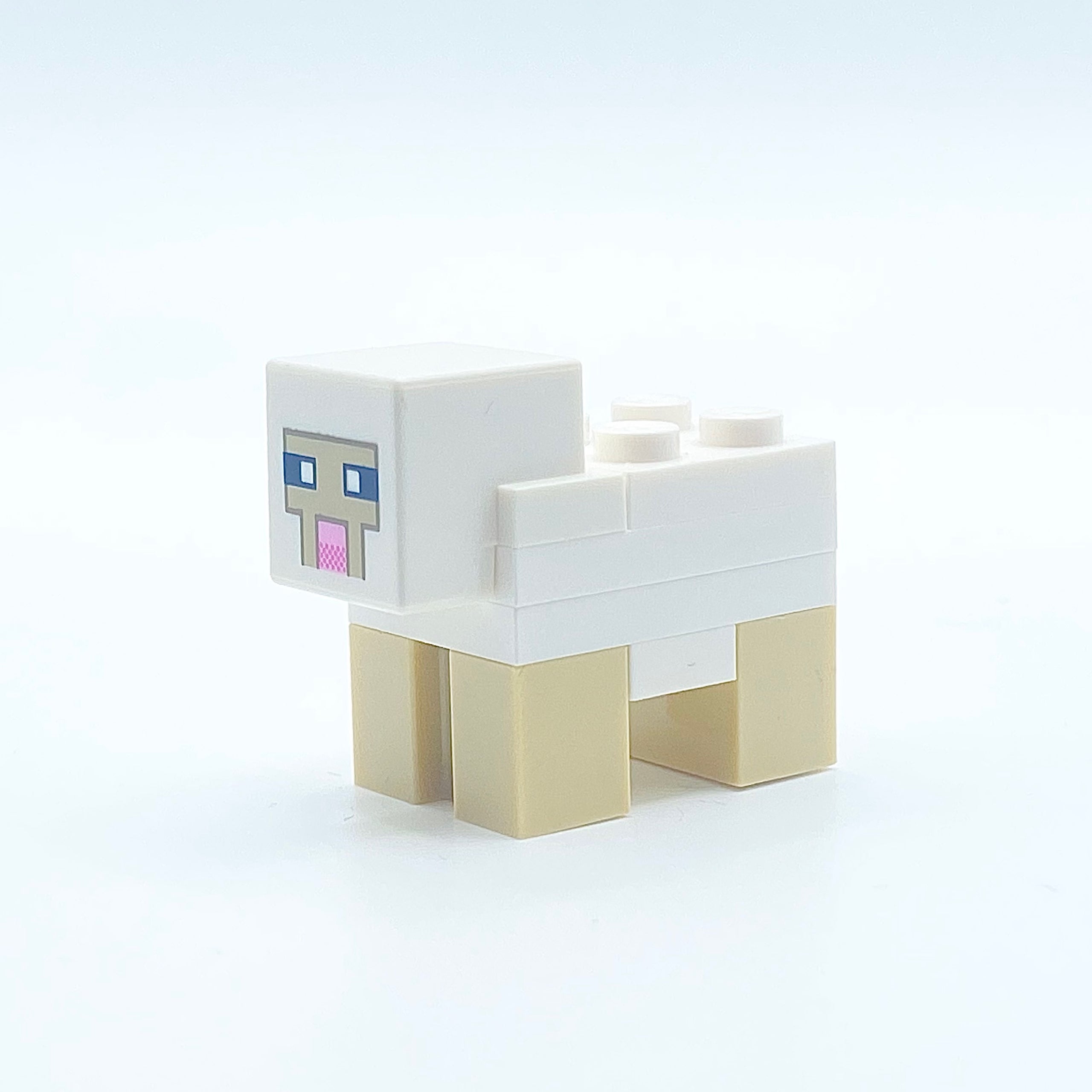 Animal: Minecraft Sheep, White, minesheep01 | The Minifig Shop