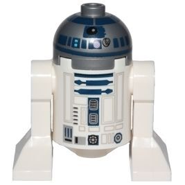Minifigure: Astromech Droid, R2-D2 (Flat Silver Head, Lavender Dots ...